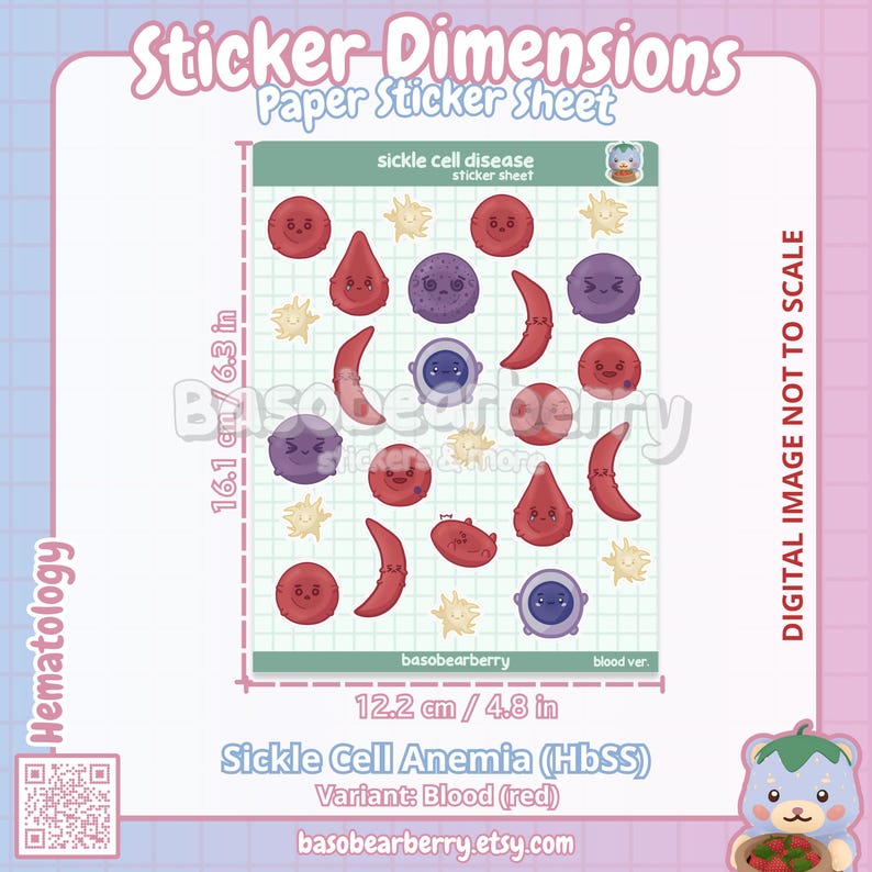 Sickle Cell Anemia (HBSS) Sticker Sheet – Hematology Lab Science - Etsy