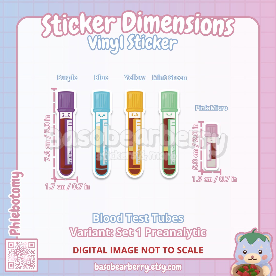 Preanalytic Blood Tube Vinyl Stickers – Healthcare Lab Science - Etsy