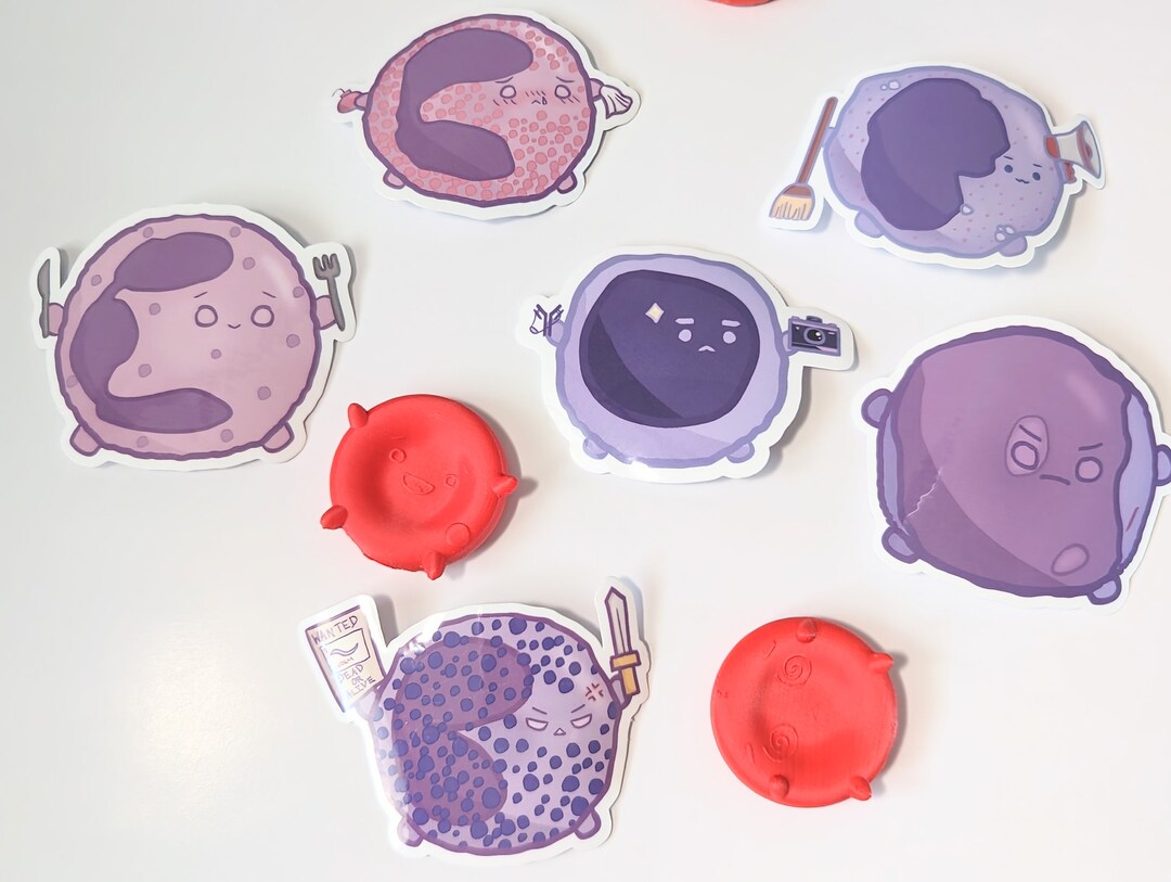 White Blood Cell Vinyl Stickers Hematology/med Lab/laboratory/science ...