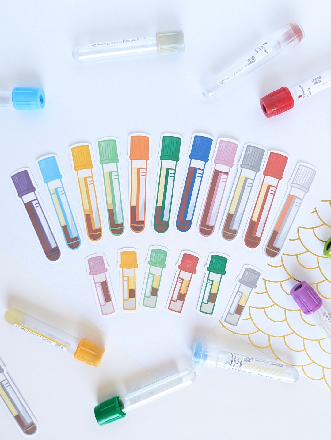 Blood Test Tube Vinyl Stickers - Blood Tube/med Lab/laboratory ...