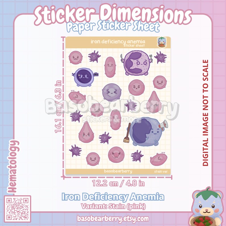 Iron Deficiency Anemia Sticker Sheet – Hematology Lab Science - Etsy