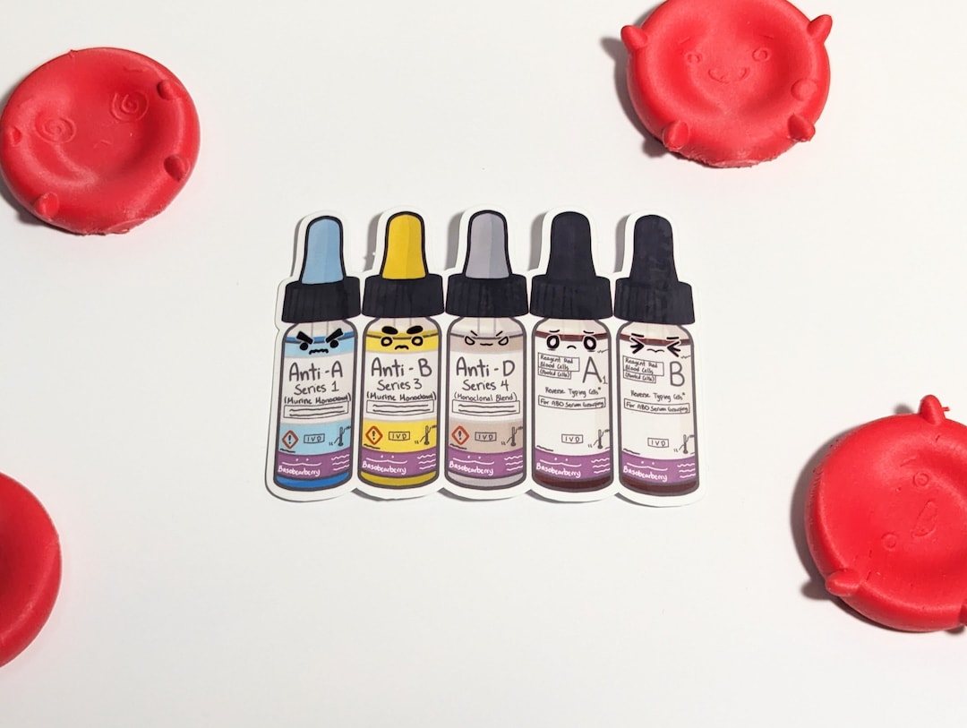 Blood Bank Antibodies Vinyl Sticker Blood/med Lab/laboratory/science ...