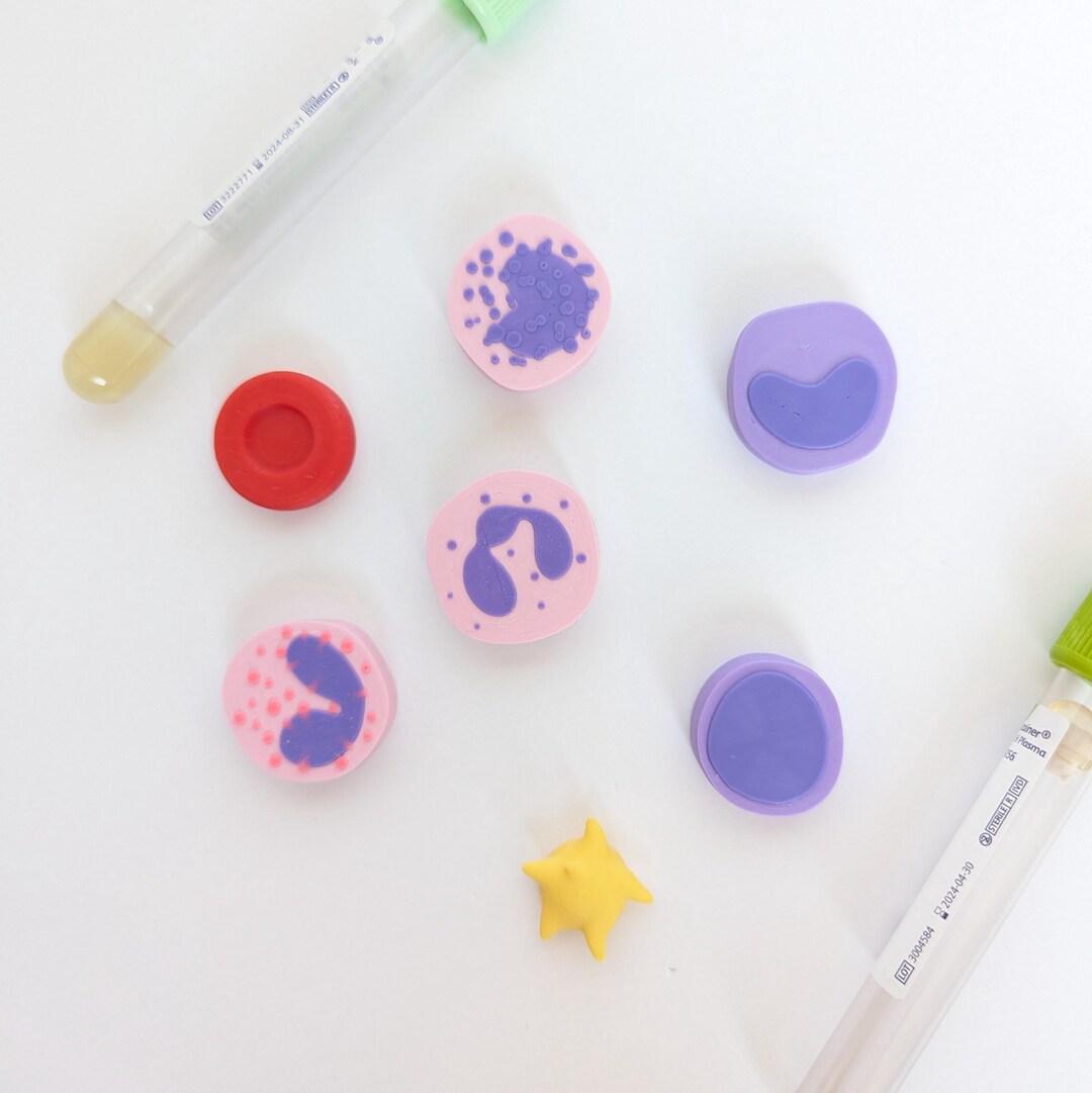 3D Printed Blood Cell Magnets/shoe Charms - Cute Blood Cells/med Lab ...