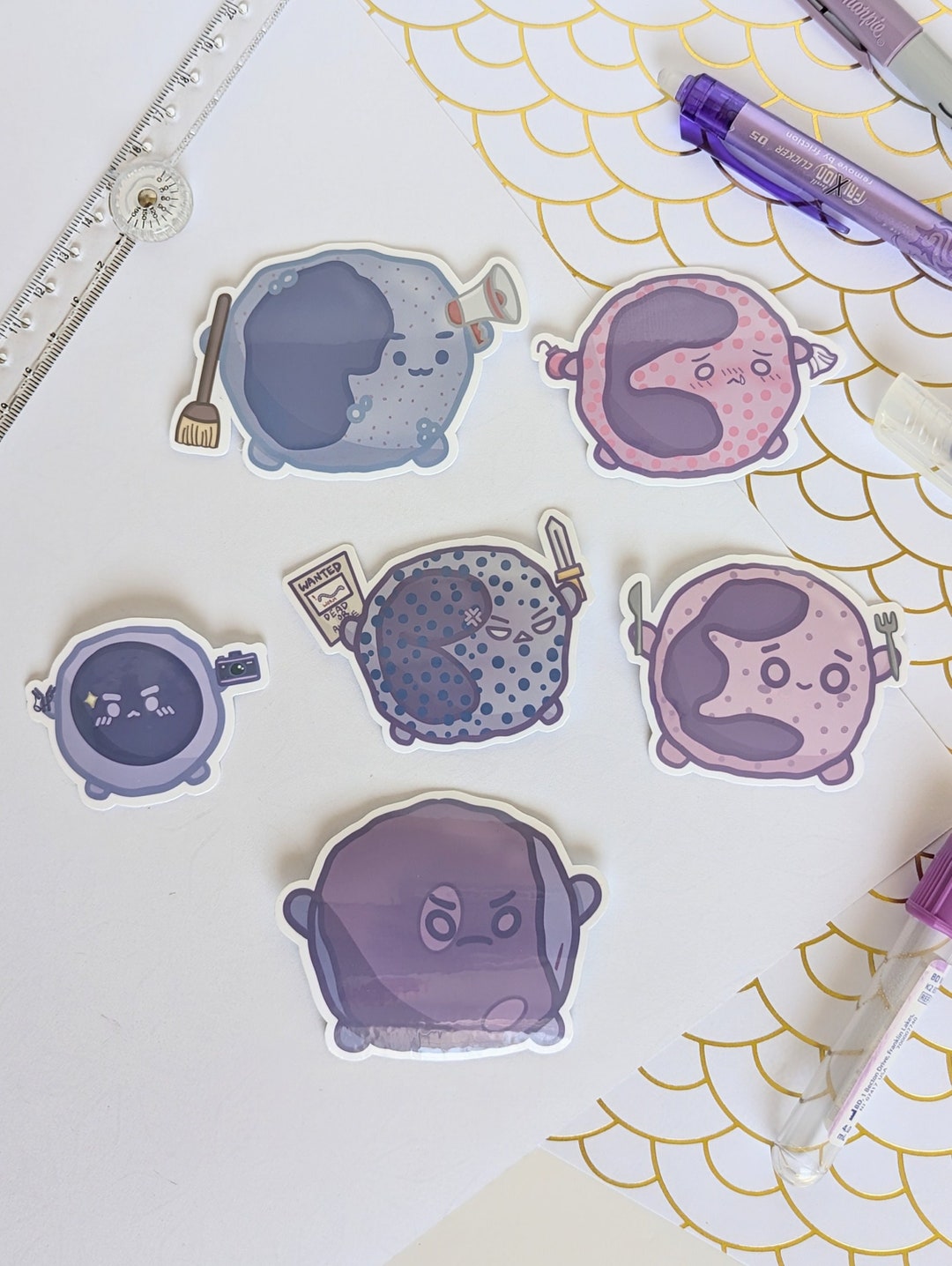 White Blood Cell Vinyl Stickers - Hematology/med Lab/laboratory/science ...