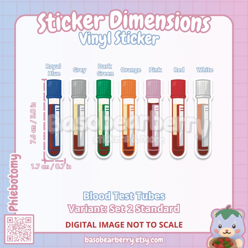Blood Test Tube Vinyl Stickers – Healthcare Lab Science - Etsy