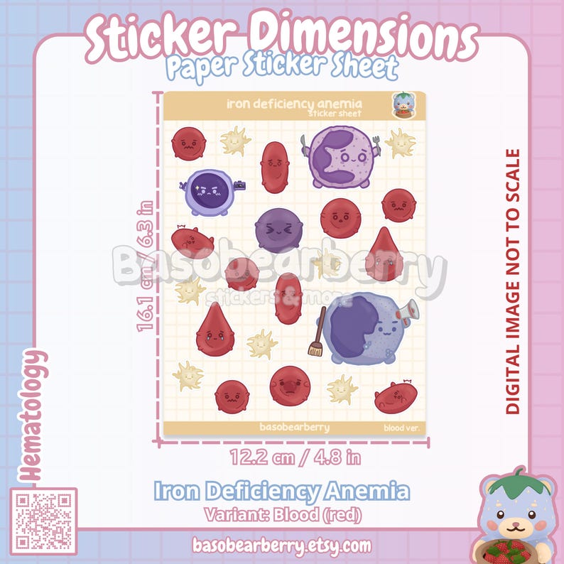 Iron Deficiency Anemia Sticker Sheet – Hematology Lab Science - Etsy