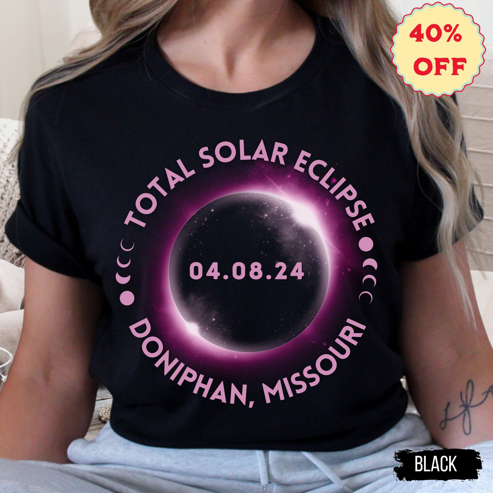 2024 Total Solar Eclipse With Custom City State, Missouri Solar Eclipse ...