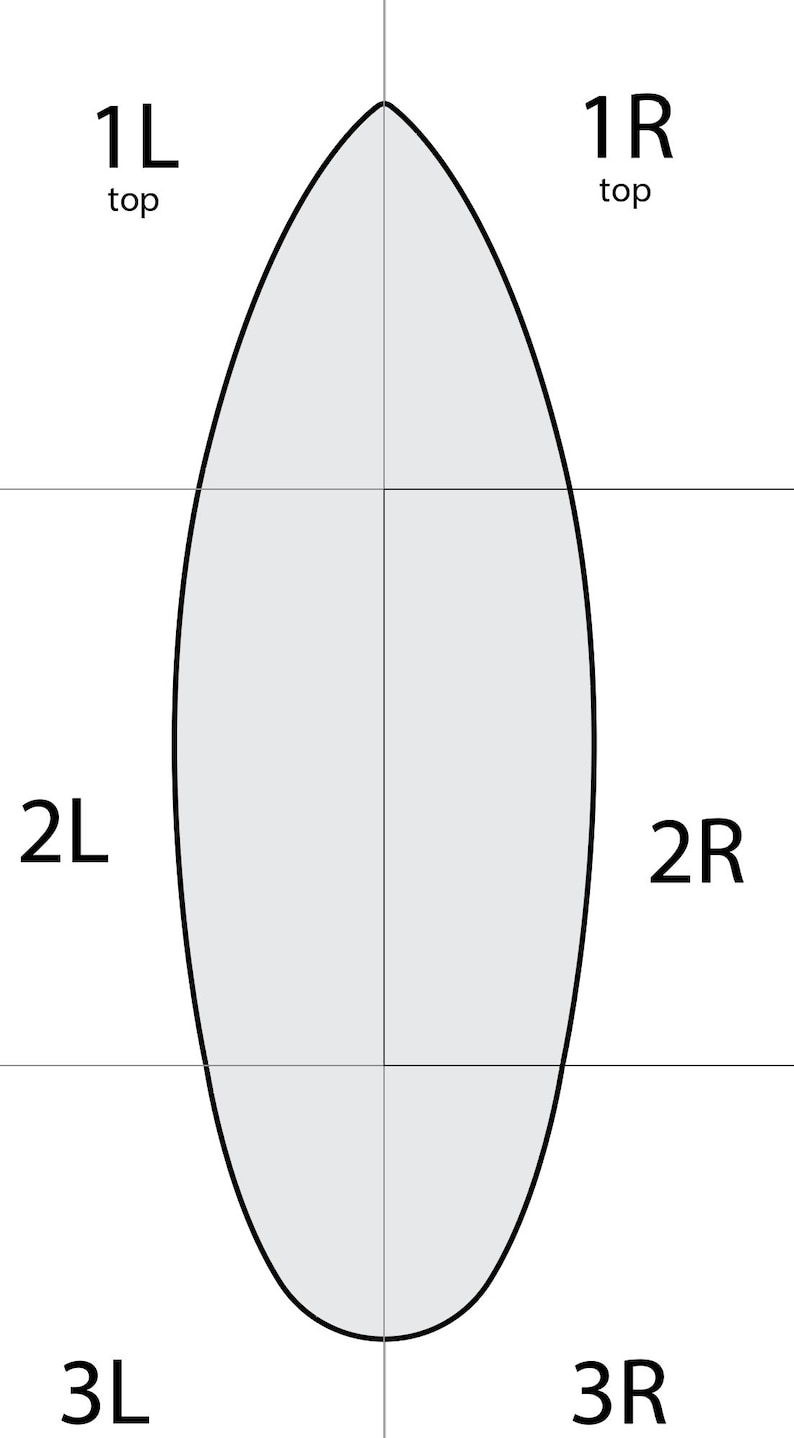 Surfboard Template (2'x8") - Etsy