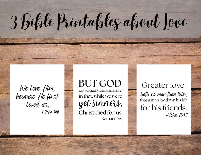 Printable Love Bible Verse Downloads - Etsy