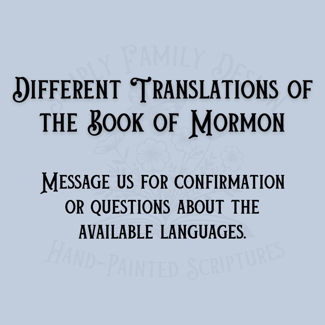 Hand Painted Book of Mormon Translations - Etsy