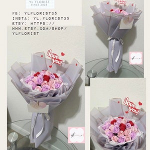 Scented Soap Roses Bouquet - Etsy