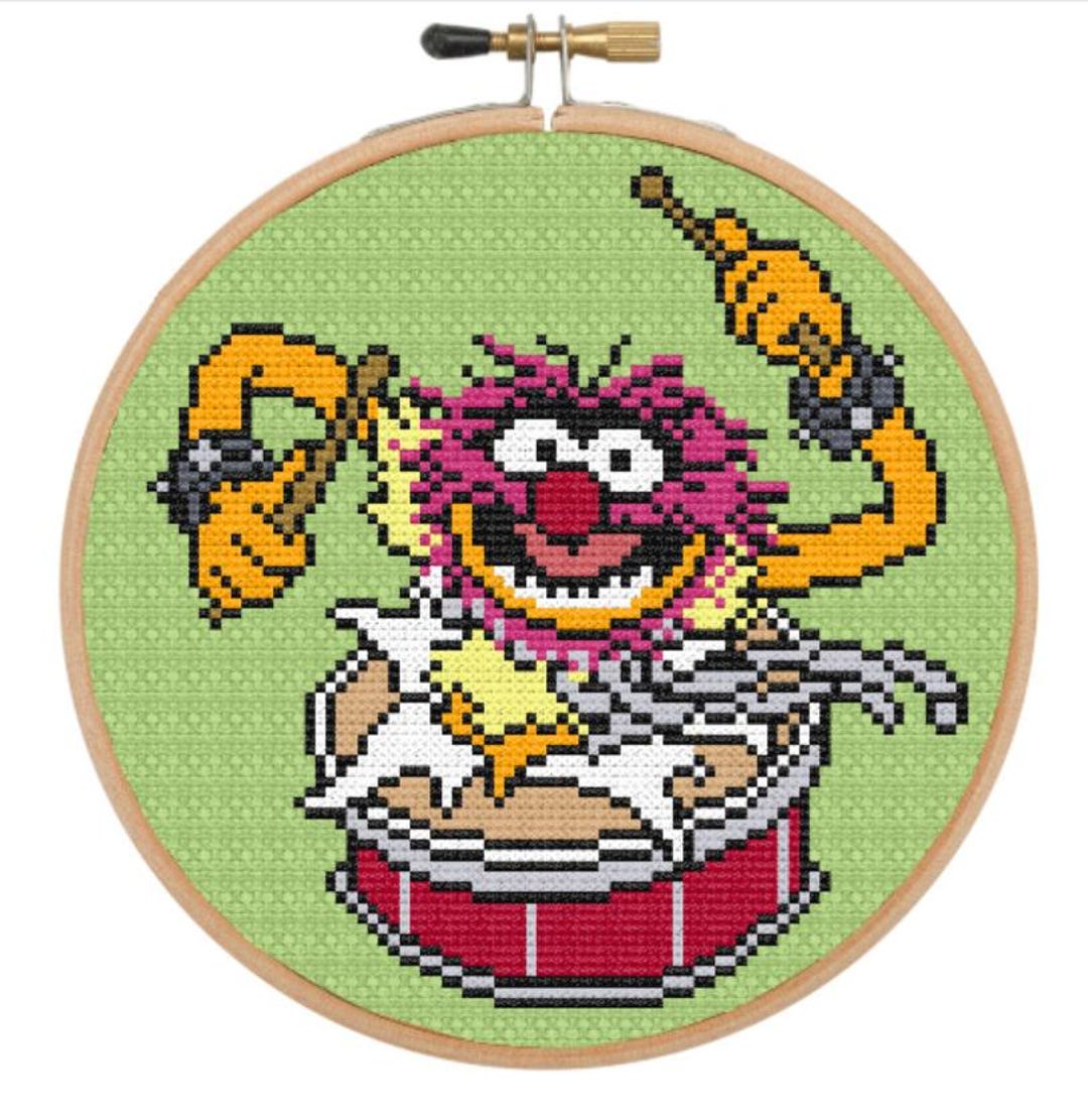 Animal on Drums Cross Stitch Pattern | Muppets | PDF Download | Pattern Keeper Compatible - Etsy