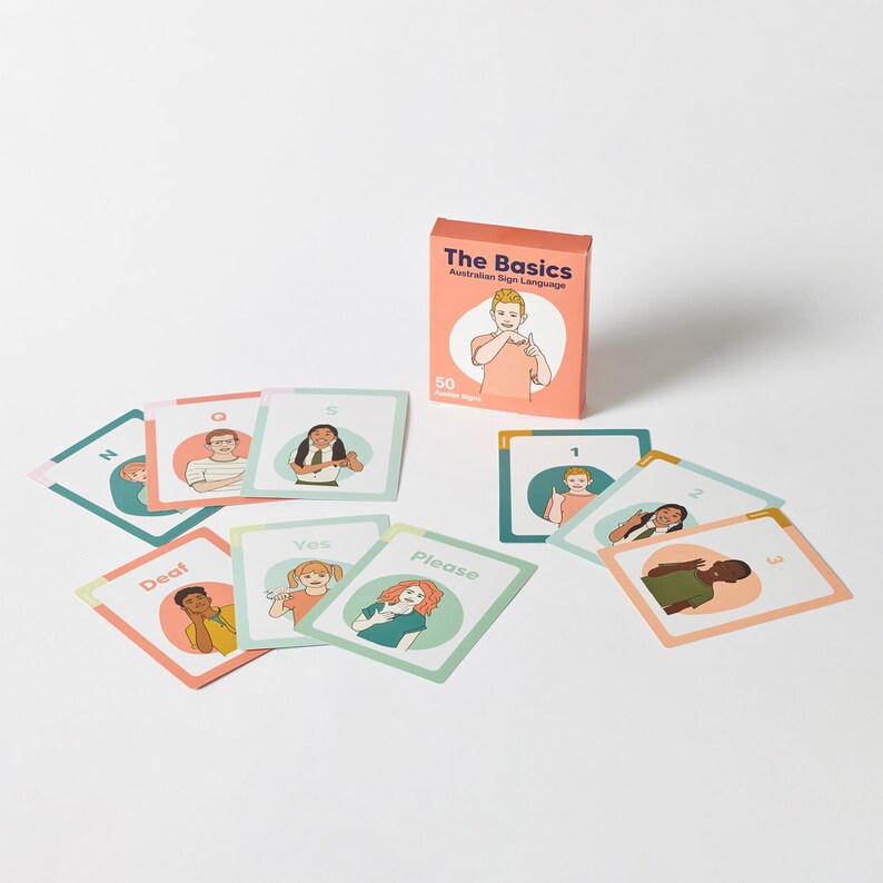 200 Auslan Flash Cards - Learn Australian Sign Language - Etsy