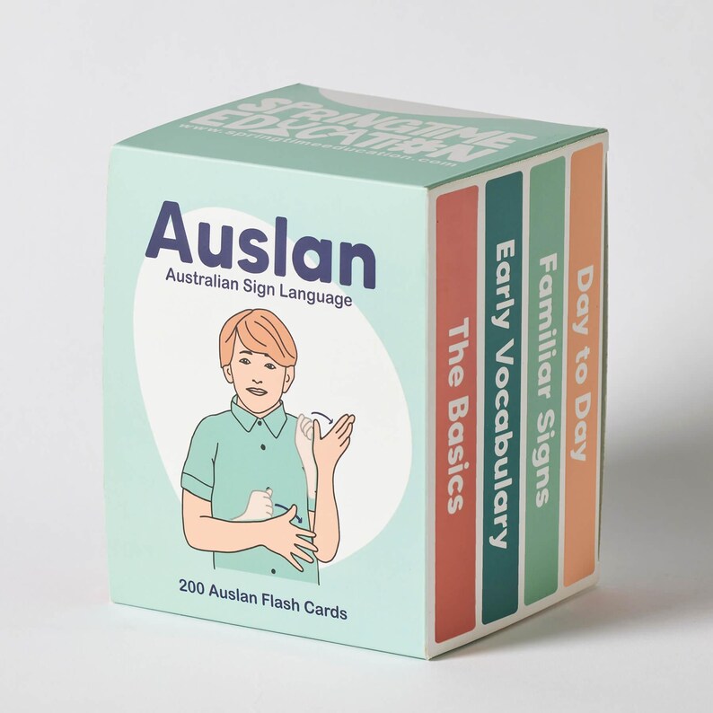 200 Auslan Flash Cards - Learn Australian Sign Language - Etsy