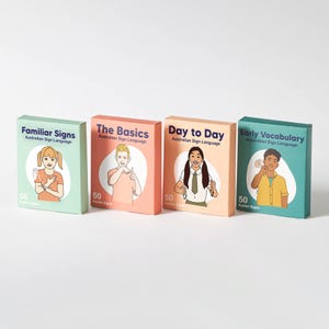 200 Auslan Flash Cards - Learn Australian Sign Language - Etsy