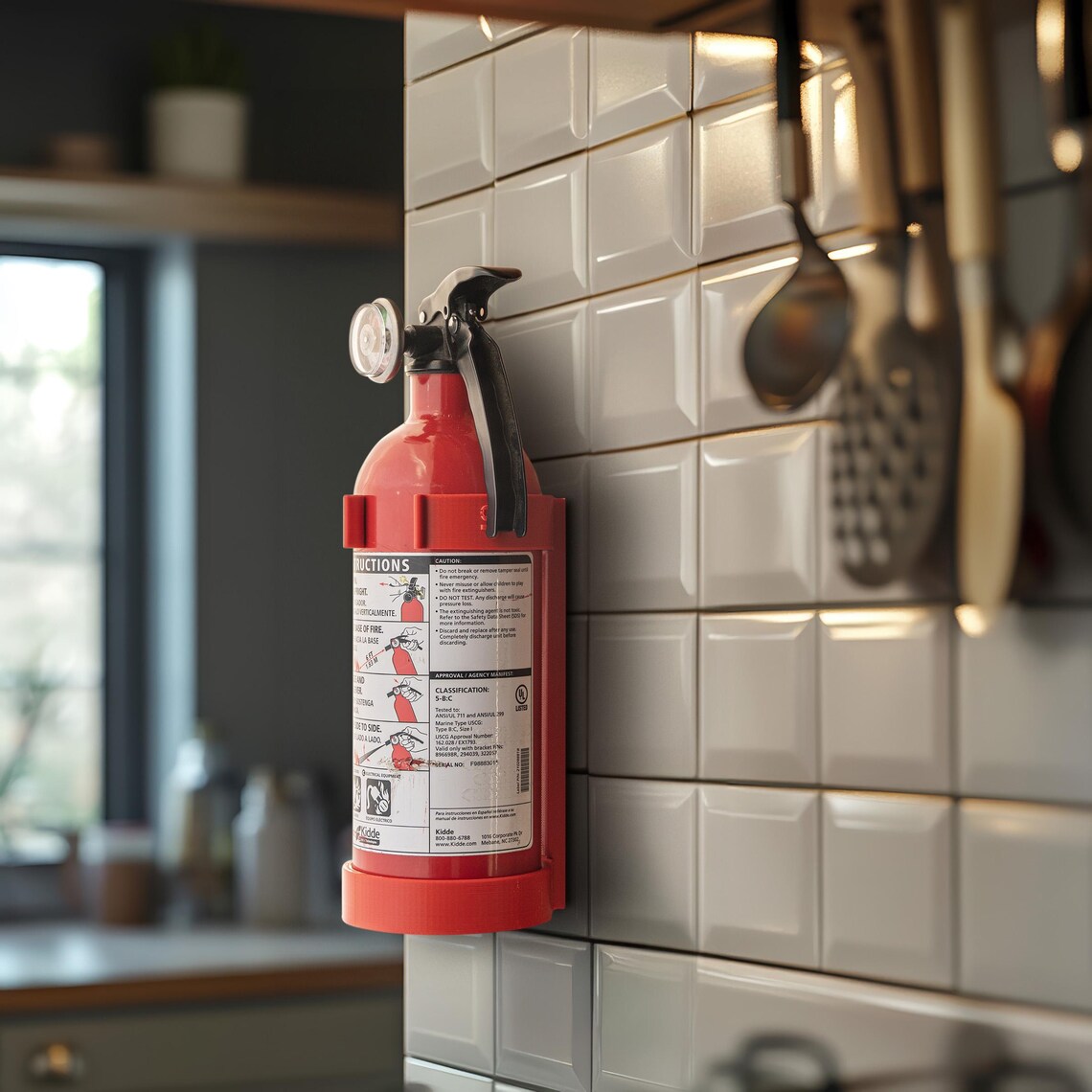 3D Printed Fire Extinguisher Bracket for Home Safety Kitchen, Garage ...