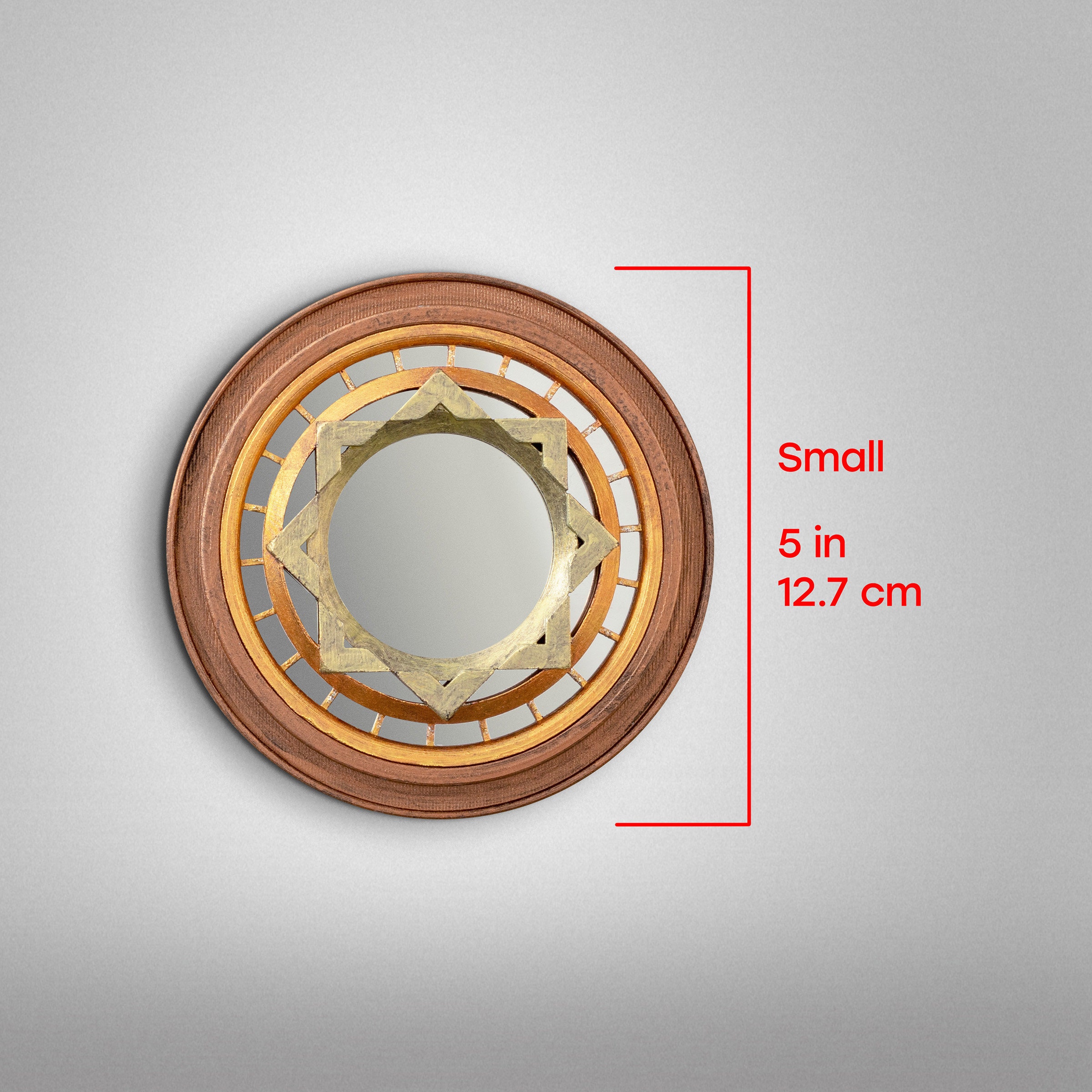 Vintage Inspired Rustic 3D Printed Mirror W Middle Eastern Shapes in Metallic Colorshomeoffice ...