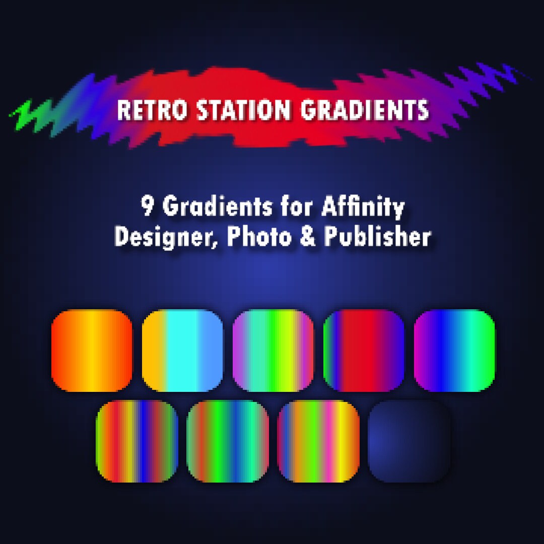Retro Station Swatches for Affinity 2.0 9 Gradients - Etsy
