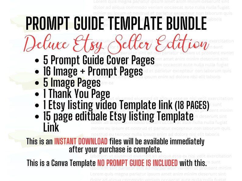 Prompt Selling Kit-prompt Guide Template-etsy Seller Resource Bundle ...