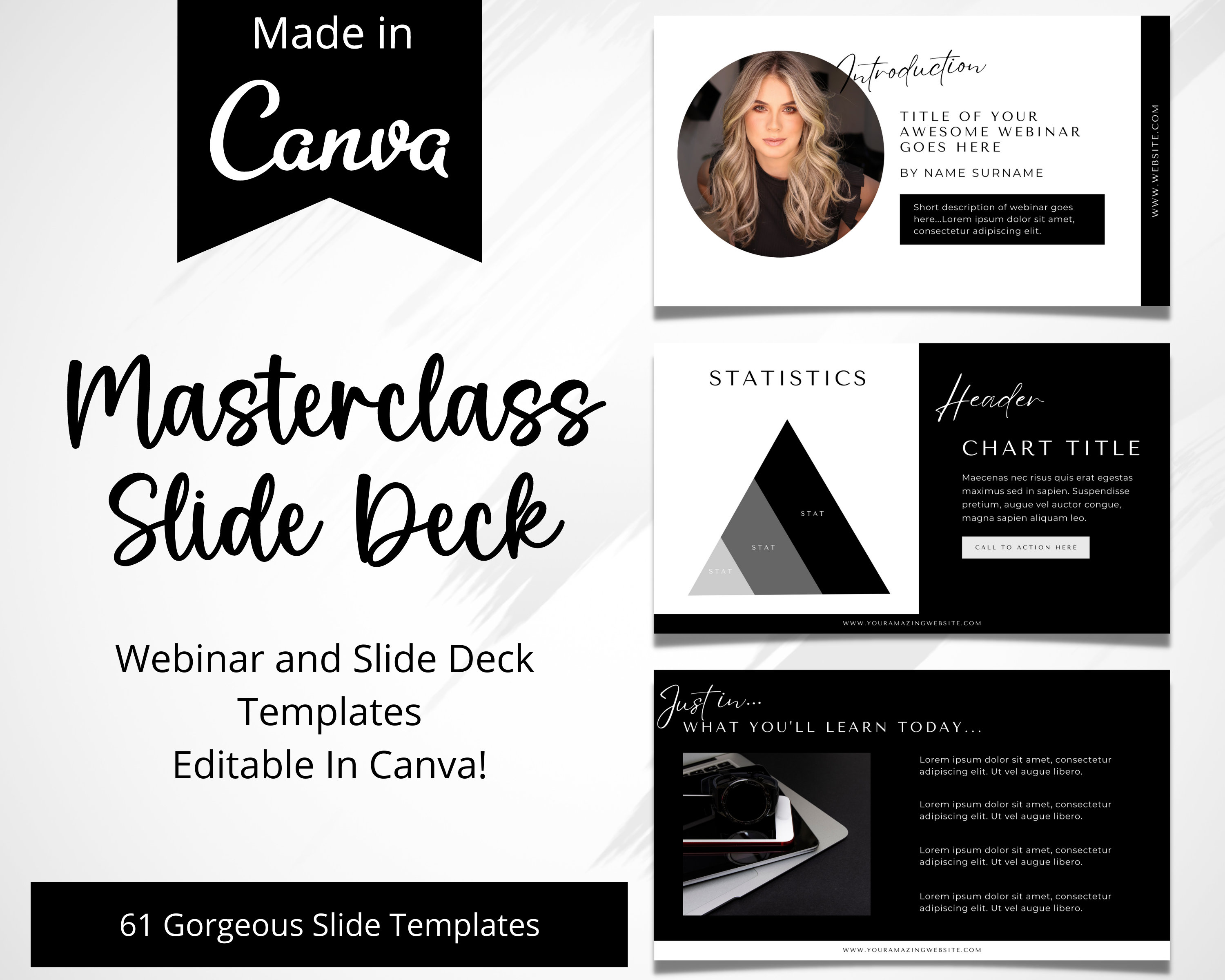 Course Slide Deck Masterclass Template Webinar Slide Deck Template ...