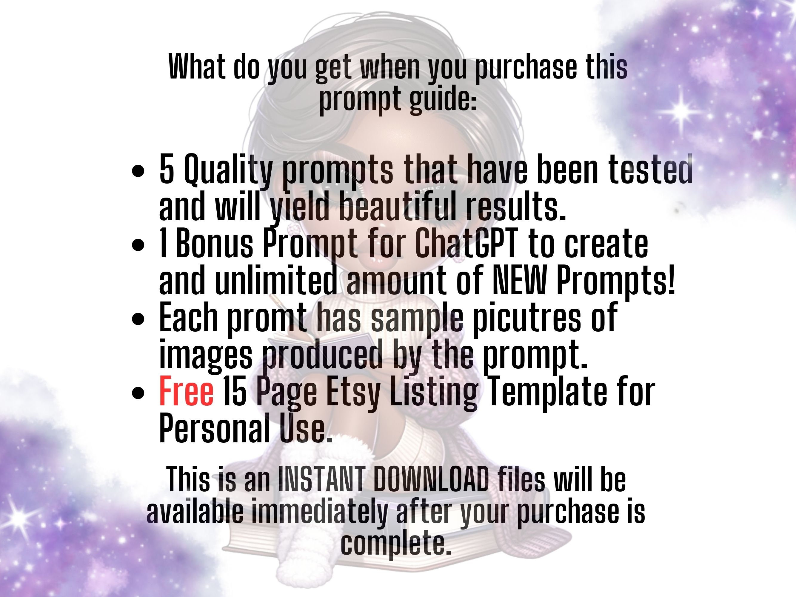 Chibi Doll Prompts Cute Black Chibi Prompts for Dall-e 3 Chibi Dolls ...