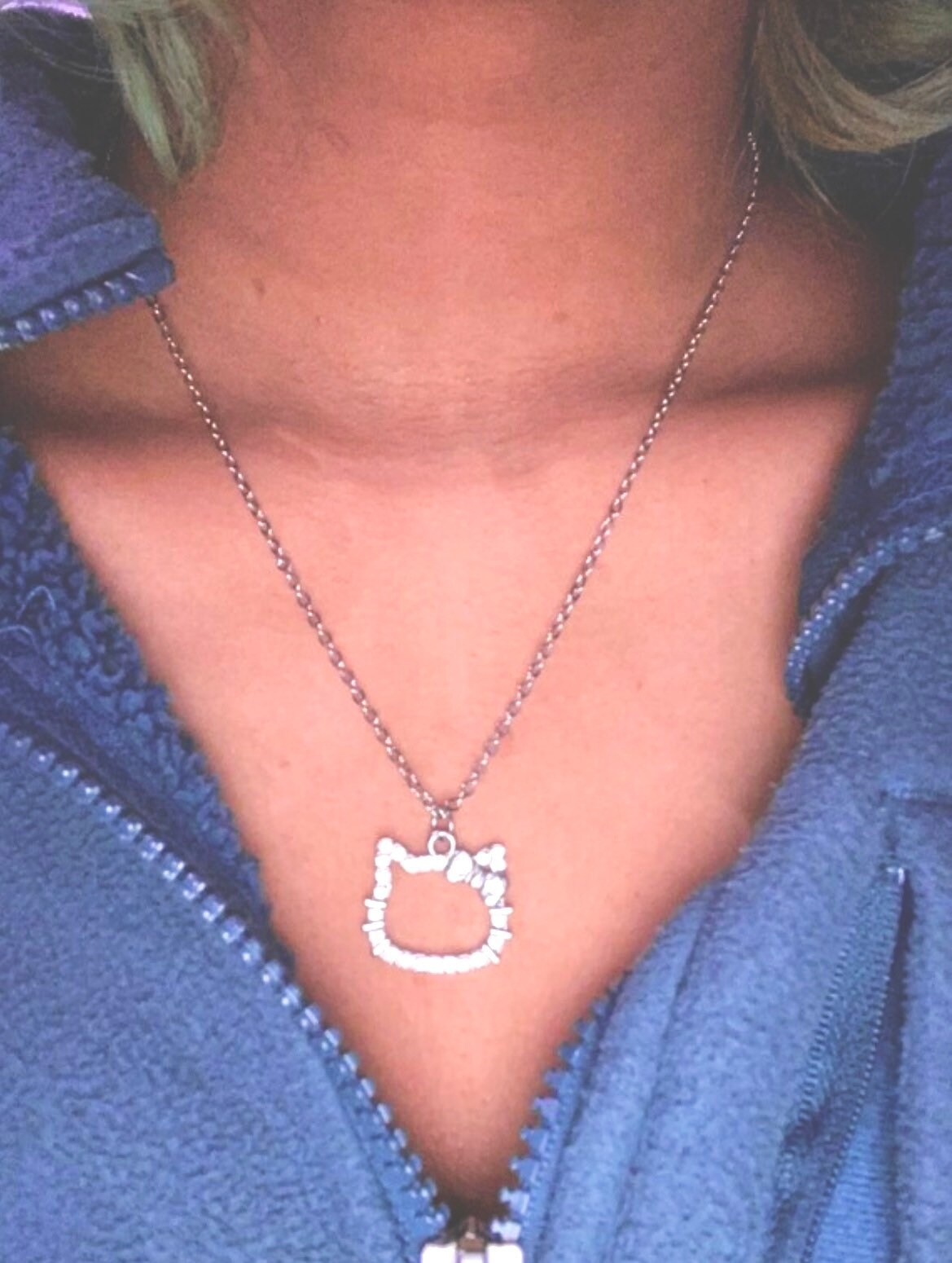 Stunning Kawaii Y2K Diamond Kitty Necklace Chain Pendant Jewellery W ...