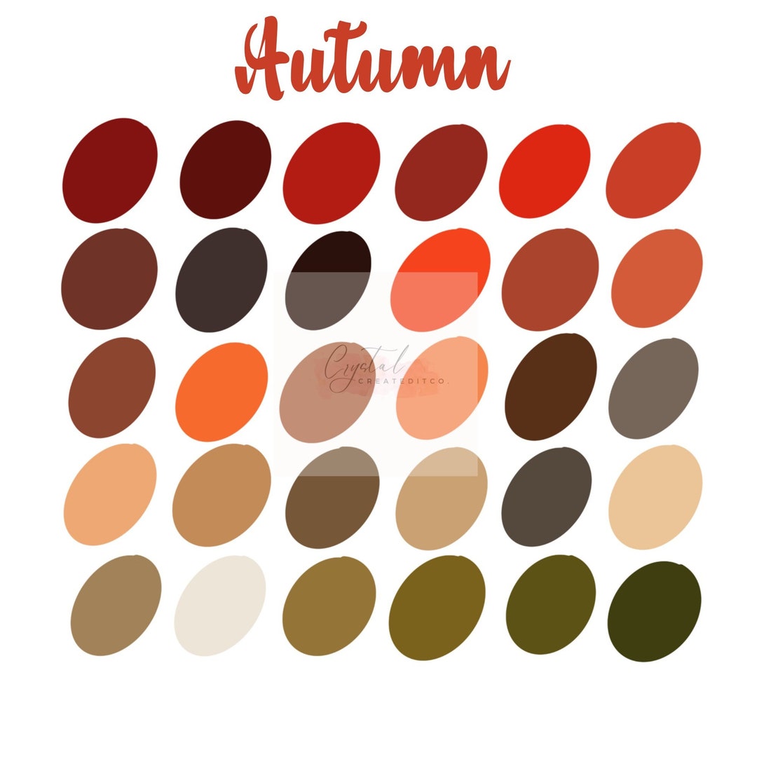 Procreate Color Palette HEX Codes Included Autumn Palette - Etsy Ireland