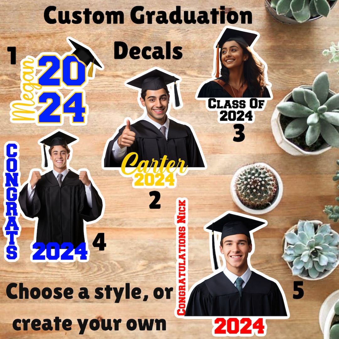 Custom Graduation 2024 Decals, Personalized Graduation Decal, Class of ...