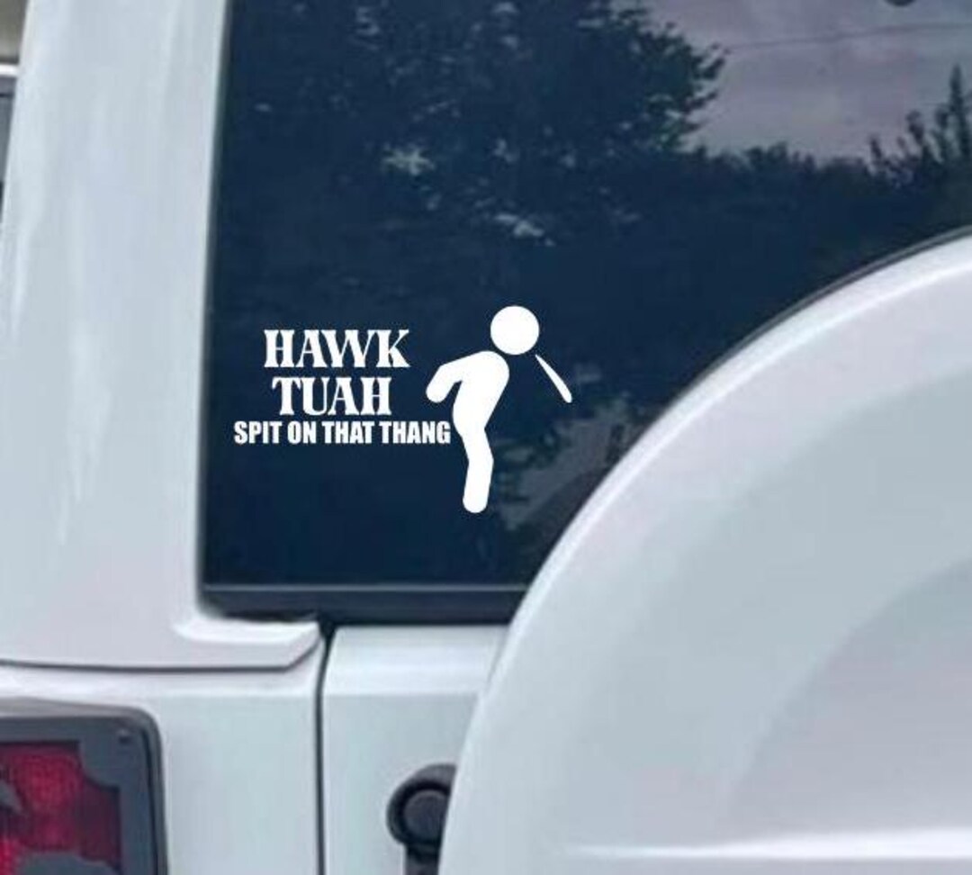 Hawk Tuah Sticker, Spit on That Thang Vinyl Decal, Car Sticker, Hawk ...