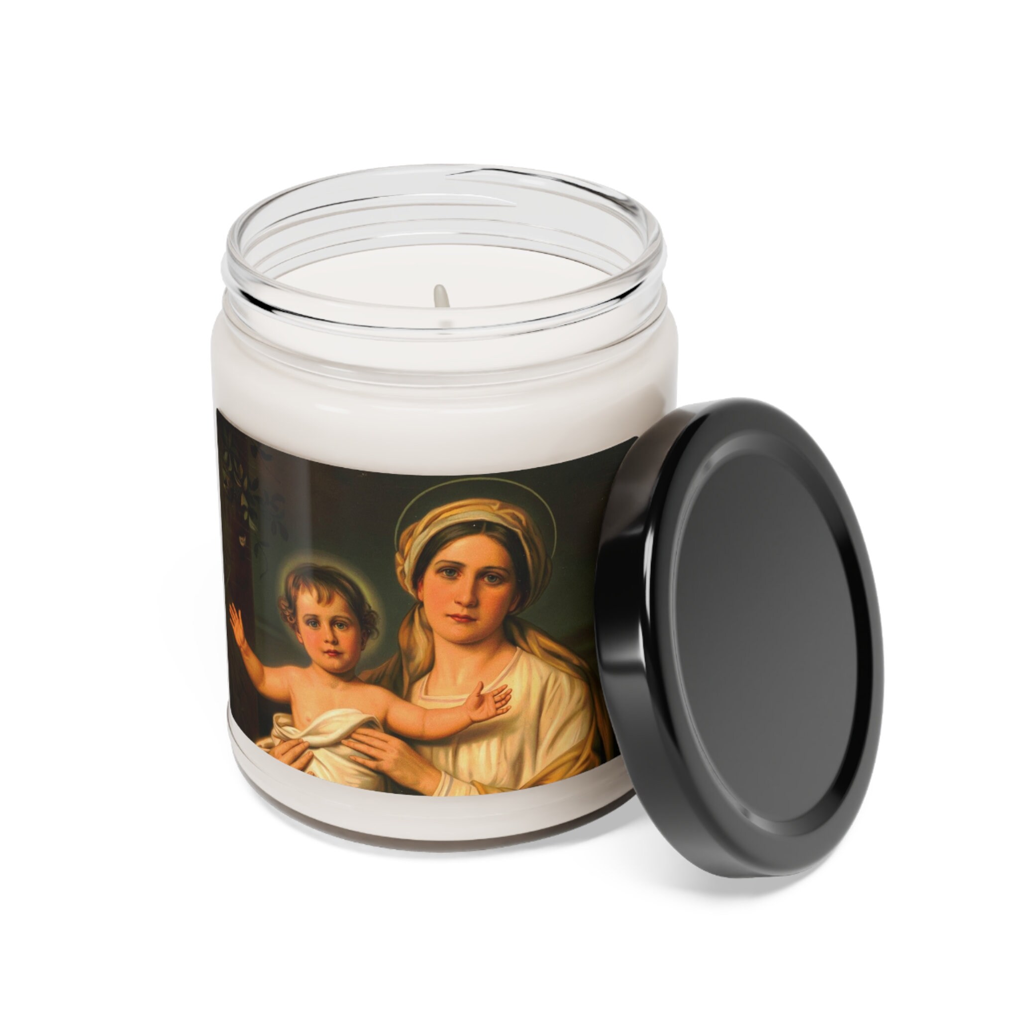Holy Baby Jesus Christ & Mother Virgin Mary Soy Candle, 9oz Christian ...