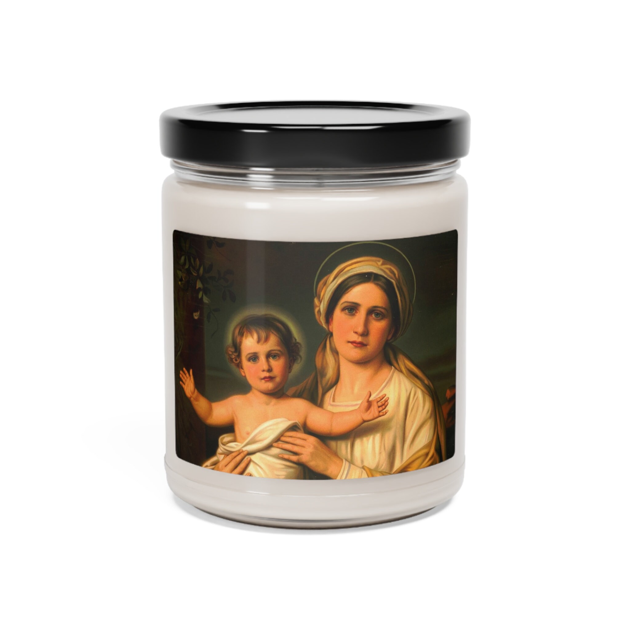 Holy Baby Jesus Christ & Mother Virgin Mary Soy Candle, 9oz Christian ...