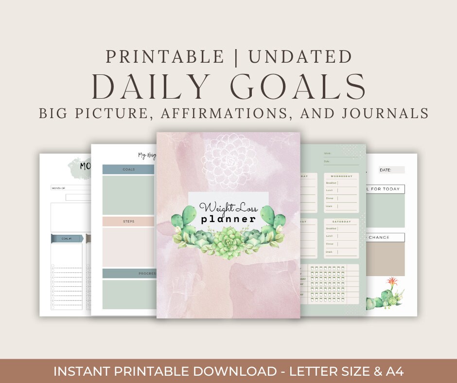 The Ultimate Weight Loss Tracker : Goal Planner, Meal Planner ...