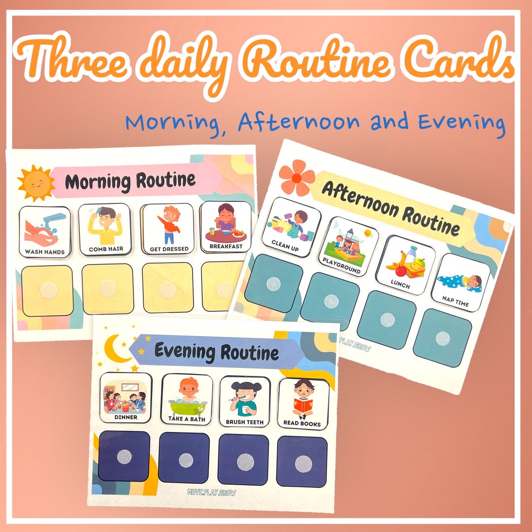 Toddler Visual Schedule Routine Chart Digital Download - Etsy