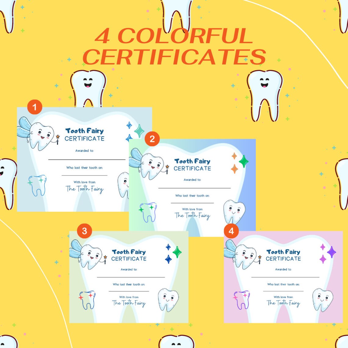 Tooth Fairy Certificate, Chart and Receipt - the Ultimate Package - Etsy