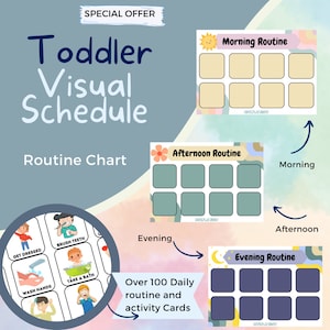 Toddler Visual Schedule Routine Chart - Digital Download - Etsy