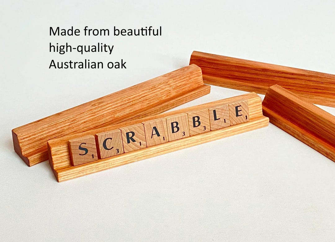Pack of 4 Oak Scrabble Tile Racks - Etsy