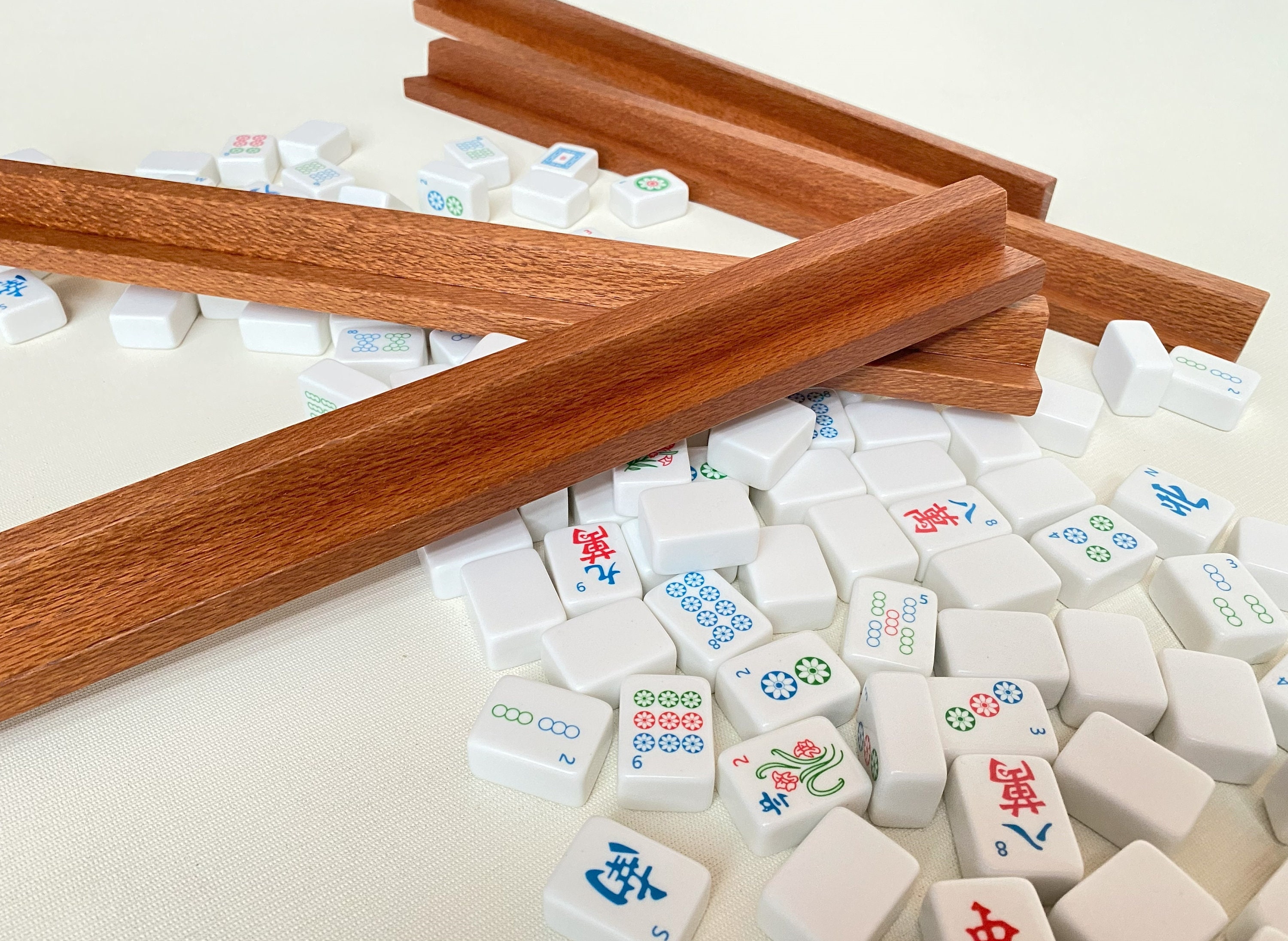Pack of 4 Silky Oak Mahjong Tile Racks Straight-backed - Etsy