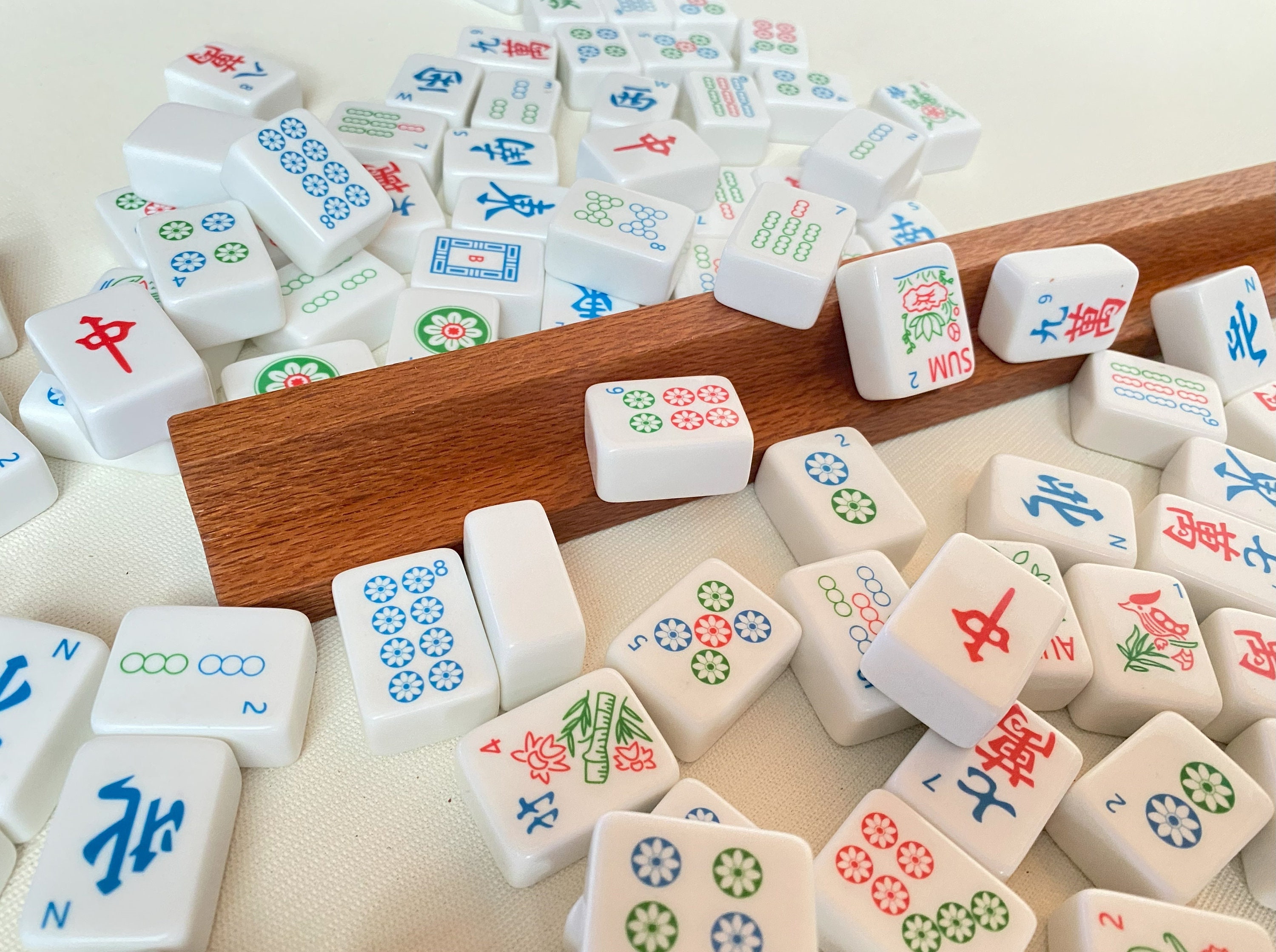 Pack of 4 Silky Oak Mahjong Tile Racks Straight-backed - Etsy