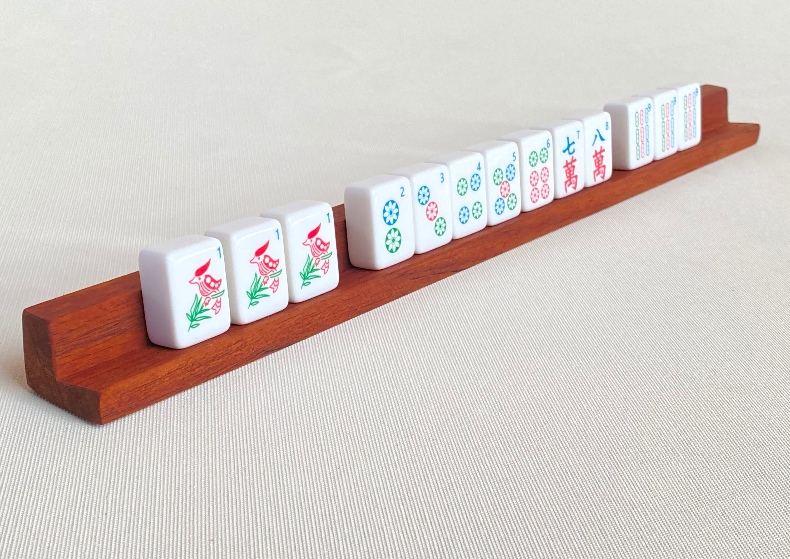 Pack of 4 Wooden Mahjong Tile Racks Straight-backed, Dark Wood - Etsy