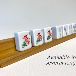 Pack of 4 Wooden Mahjong Tile Racks - Straight-backed With Optional ...