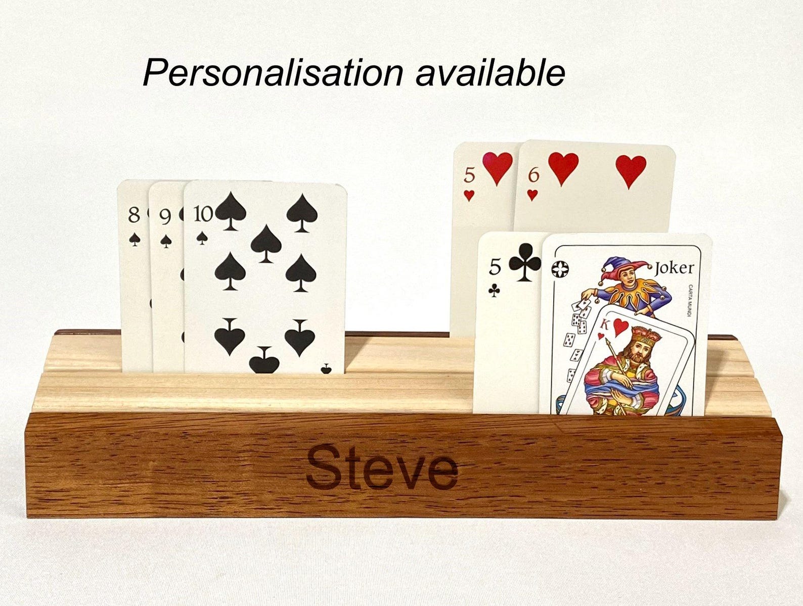Wooden Playing Card Holder - Etsy