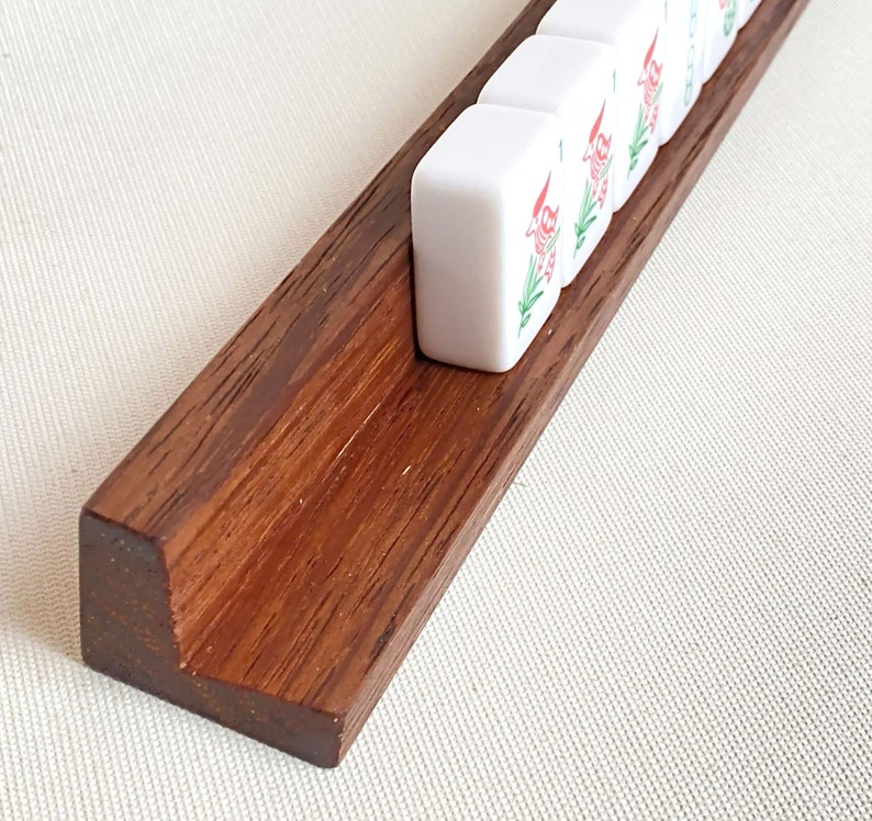 Pack of 4 Hardwoood Mahjong Tile Racks - Straight-backed With Optional ...