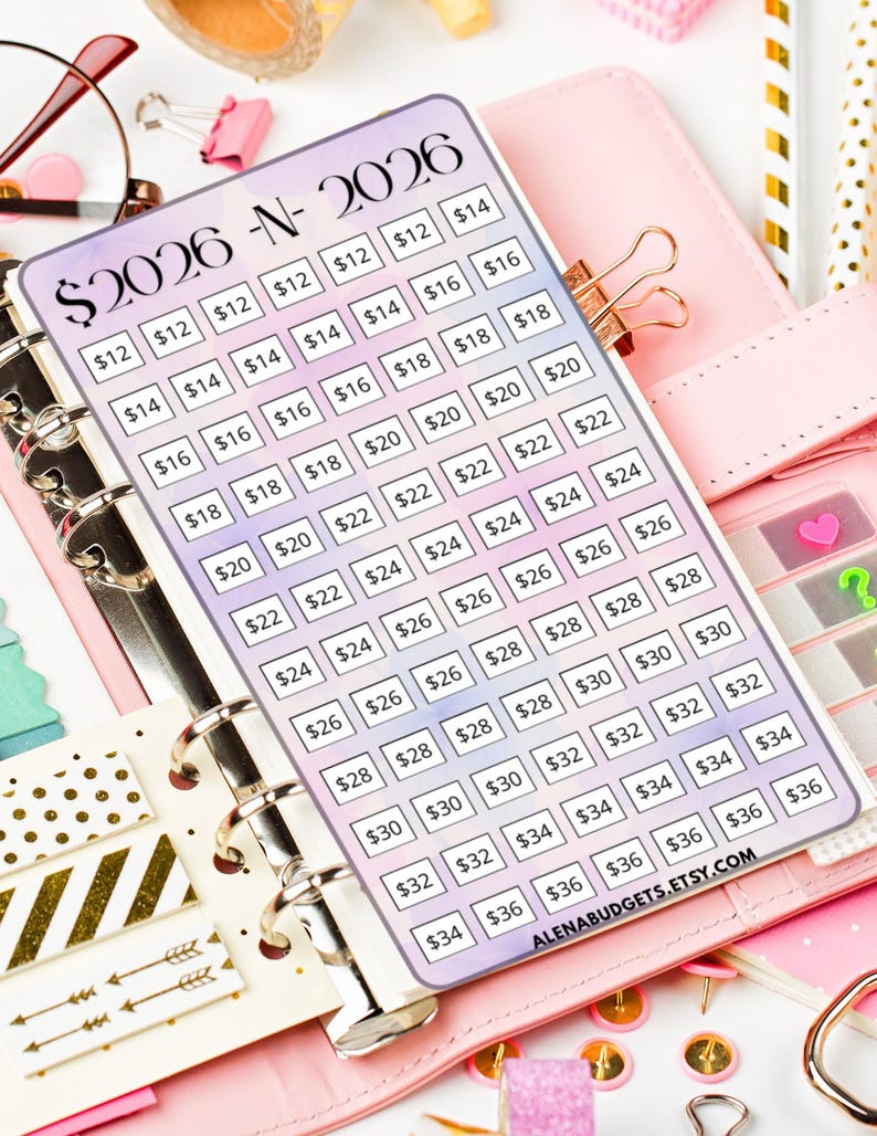 Save 2026 in 2026 Printable Cash Stuffing | A6A5 Budget Binder Insert ...