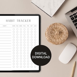 Habit Tracker, Daily Tracker Printable, Weekly Habits Tracker, Habit ...
