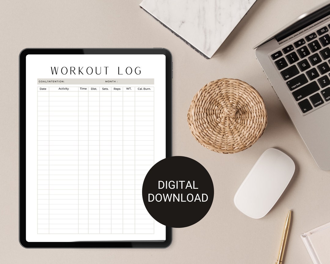 Weekly Workout Tracker, Daily Workout Log Printable, Weekly Exercise ...