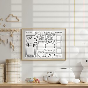 Father's Day Printable, All About My Dad, Father's Day Gift, Card for ...
