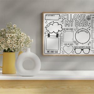 Father's Day Printable, All About My Dad, Father's Day Gift, Card for ...