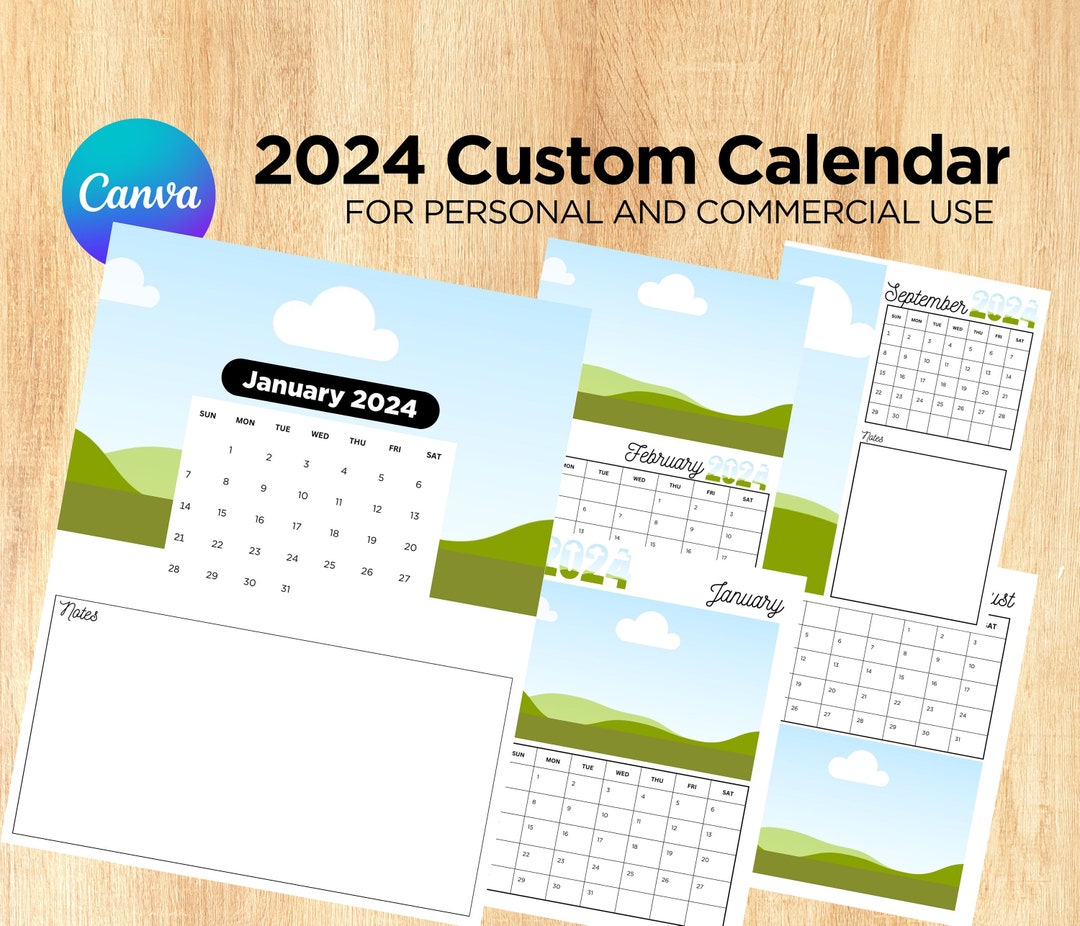 2024 CALENDARS Editable Calendars Template, Commercial and Personal Use ...