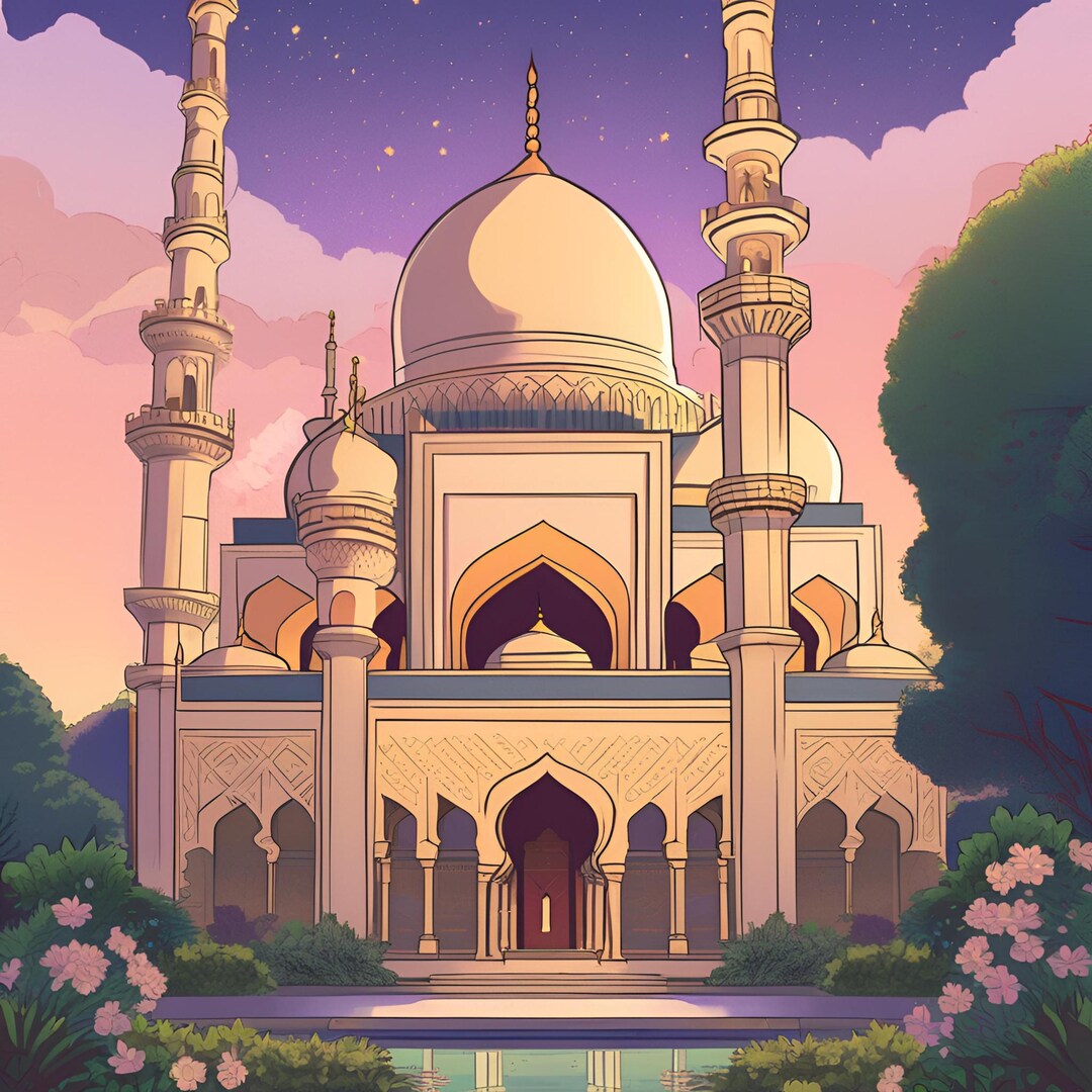 Islam Mosque Kids Room Poster Islam Poster Islamic Art Poster Boys Gift ...