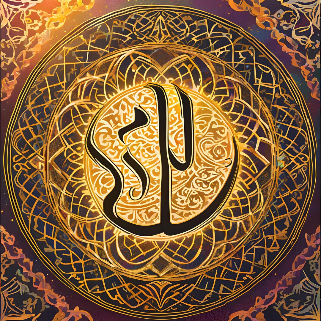 Islamic Allah Poster Living Room Poster Allah Wall Art Islamic Home ...